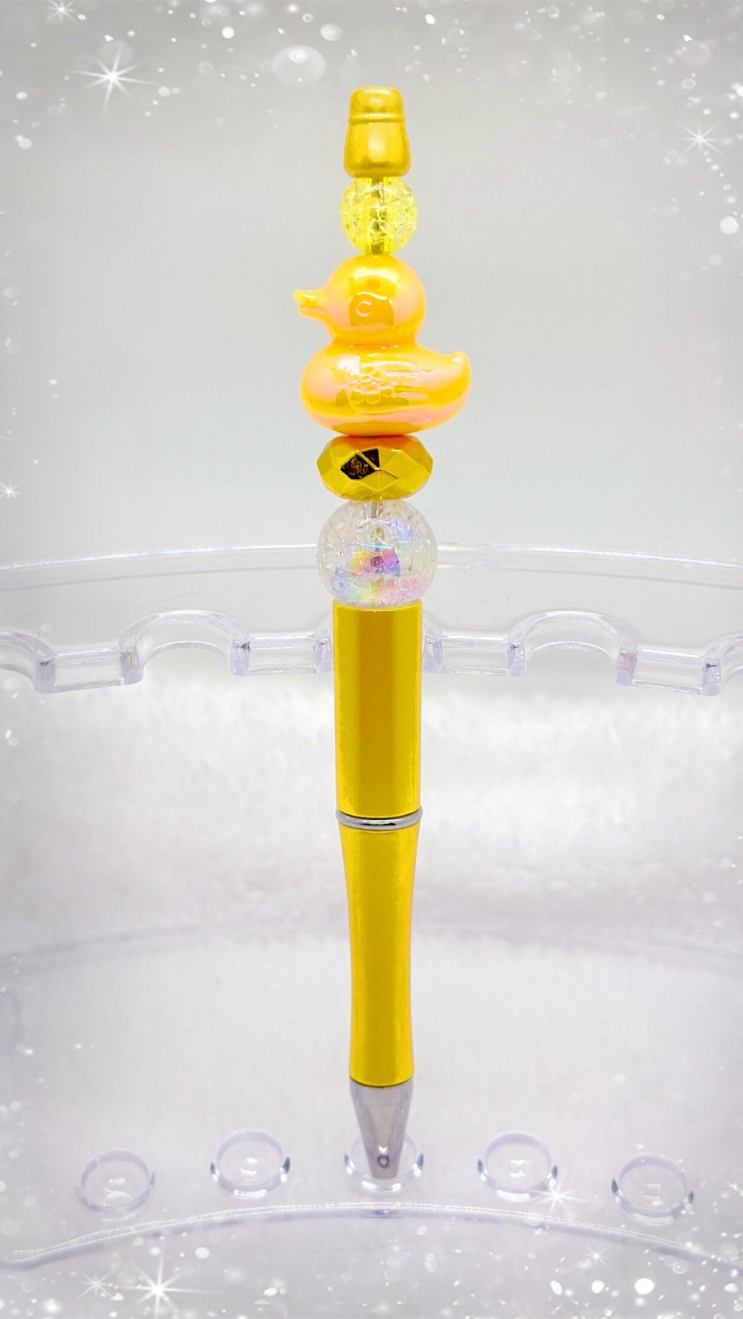 Rubber Duckie Focal Pen DIY Beaded Pen Hand Made Beaded Pen Teacher ...