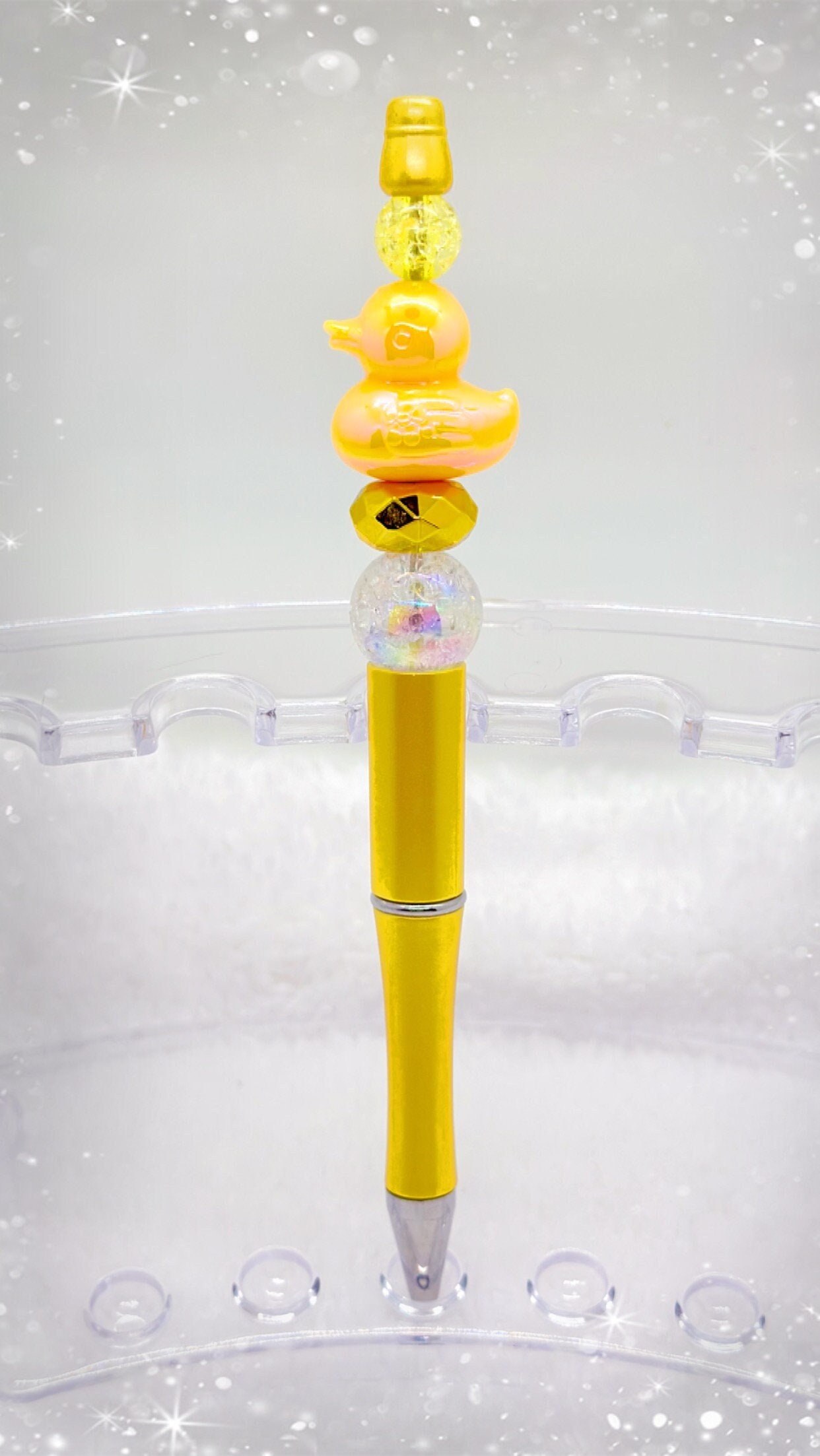 Rubber Duckie Focal Pen DIY Beaded Pen Hand Made Beaded Pen Teacher ...