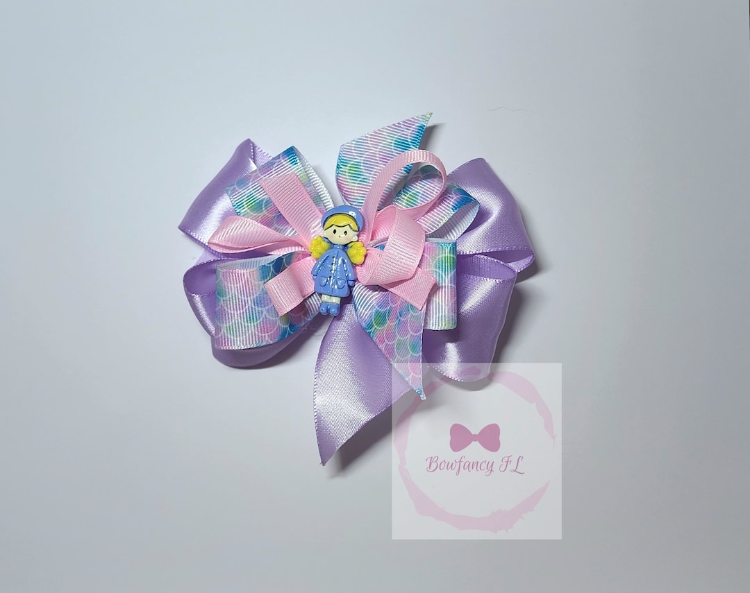 Girls Handmade Bow, Cute Bow for Toddlers, Hair Bow, Purple Bow, Yellow ...