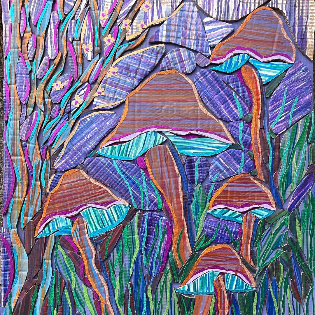 Mushroom Art Mushroom Collage Art Mushroom Collage Art Print Mycology ...