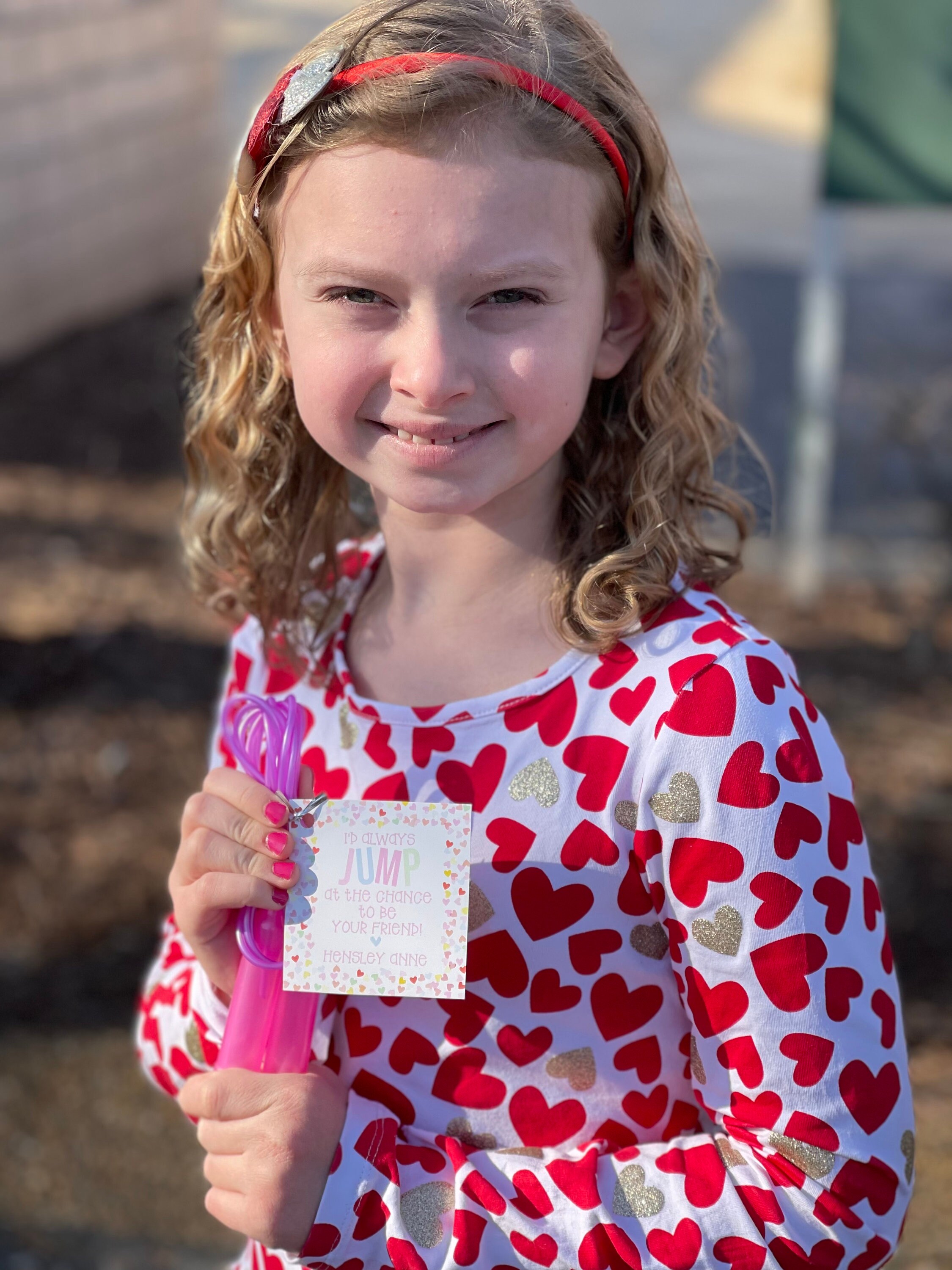Valentine's Day Printable Jump Rope Personalized Tag, I'd Jump for You ...