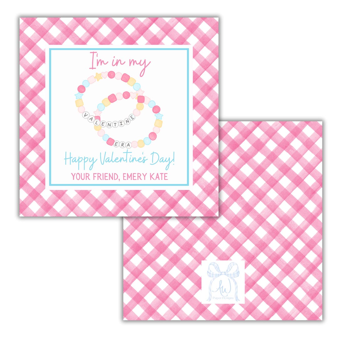 Valentine's Day Printable in My Valentine Era Personalized Tag ...