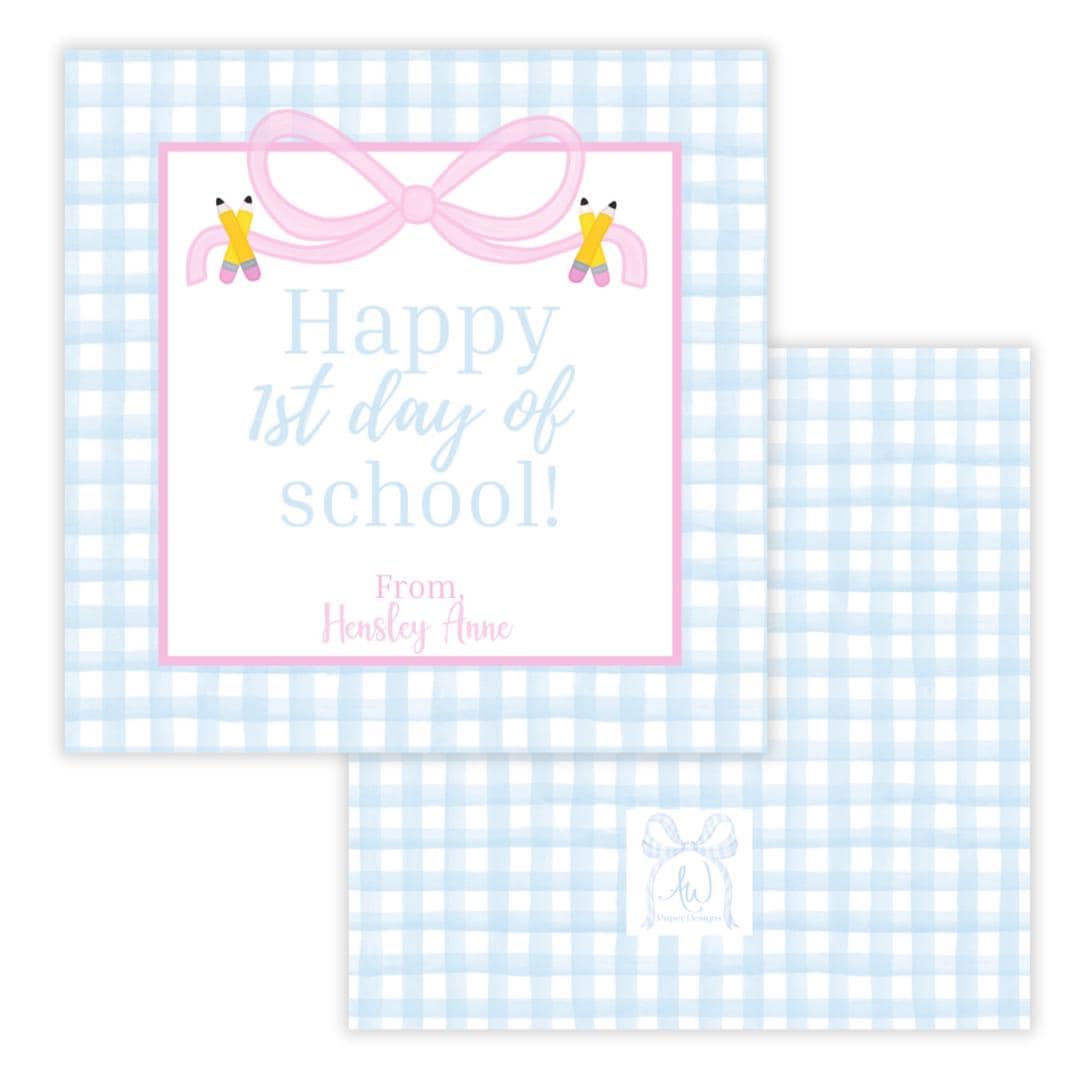 Printable First Day of School Gift Tag Back to School Gift Tag First ...