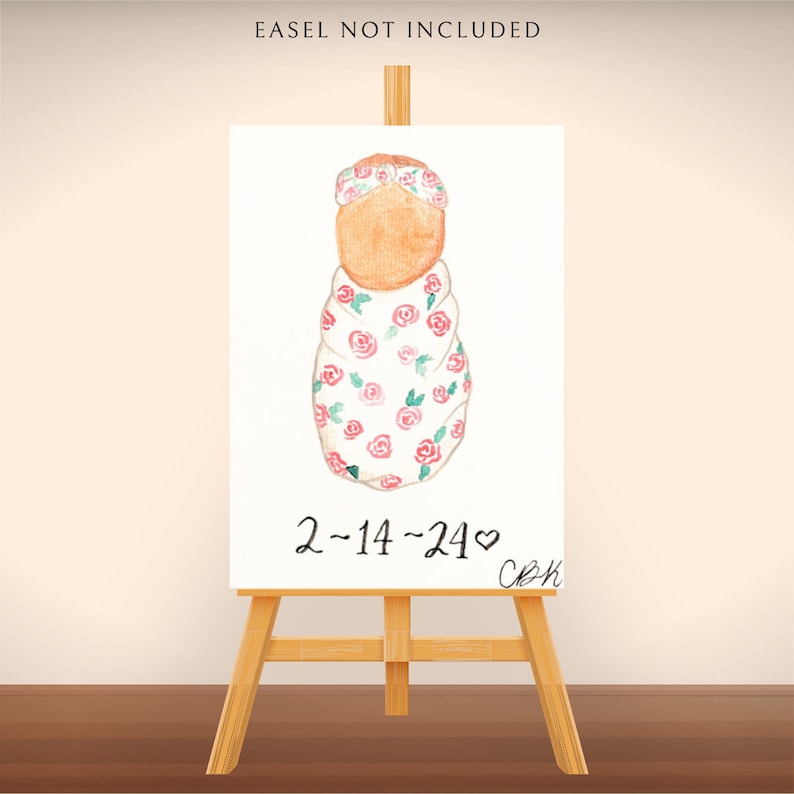 Watercolor Baby Newborn Painting on 5inch*7inch Watercolor Paper (1-5 ...