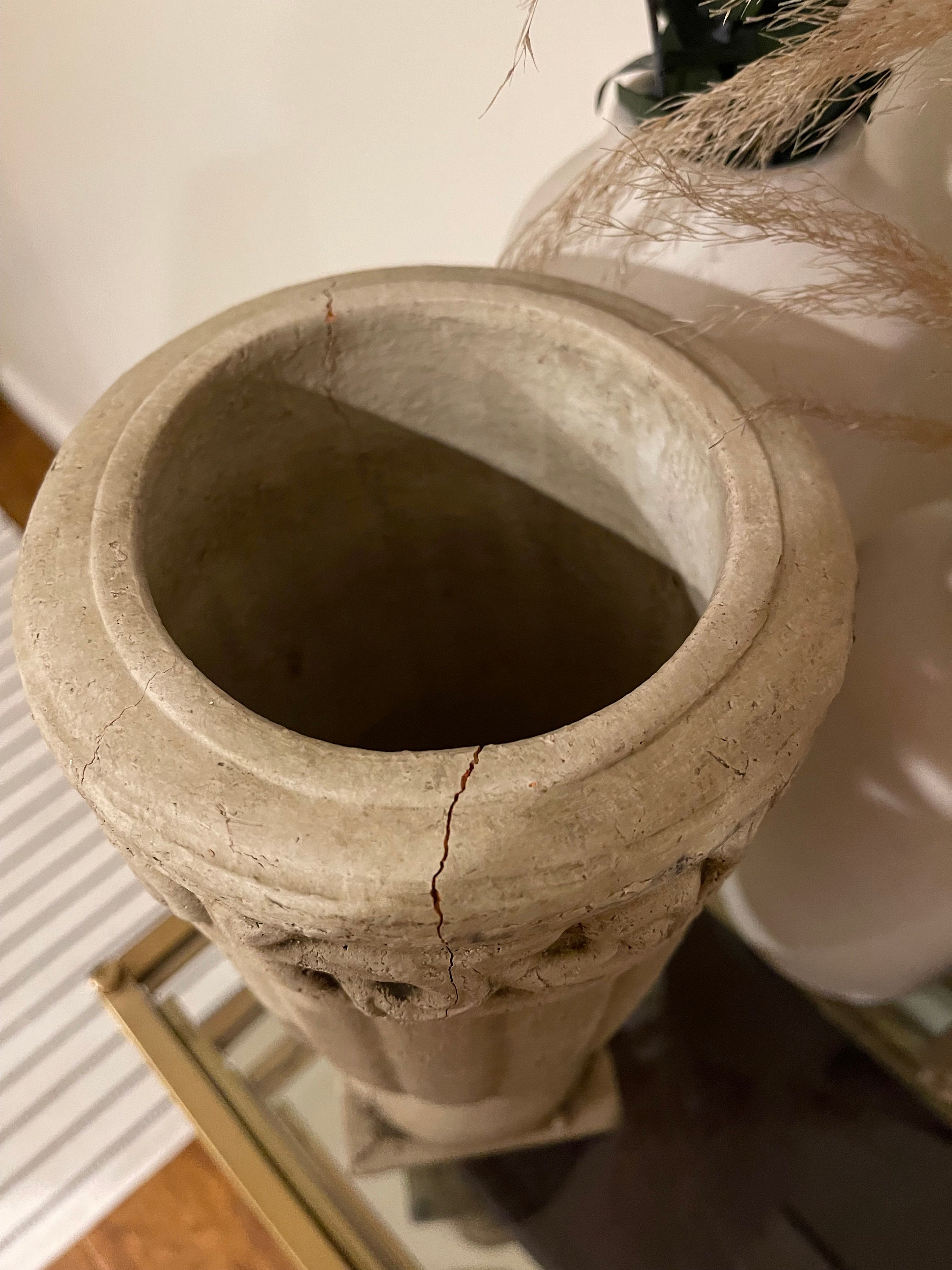 Vintage Hosley Potteries Textured Terracotta Vase 14 Tall - Etsy