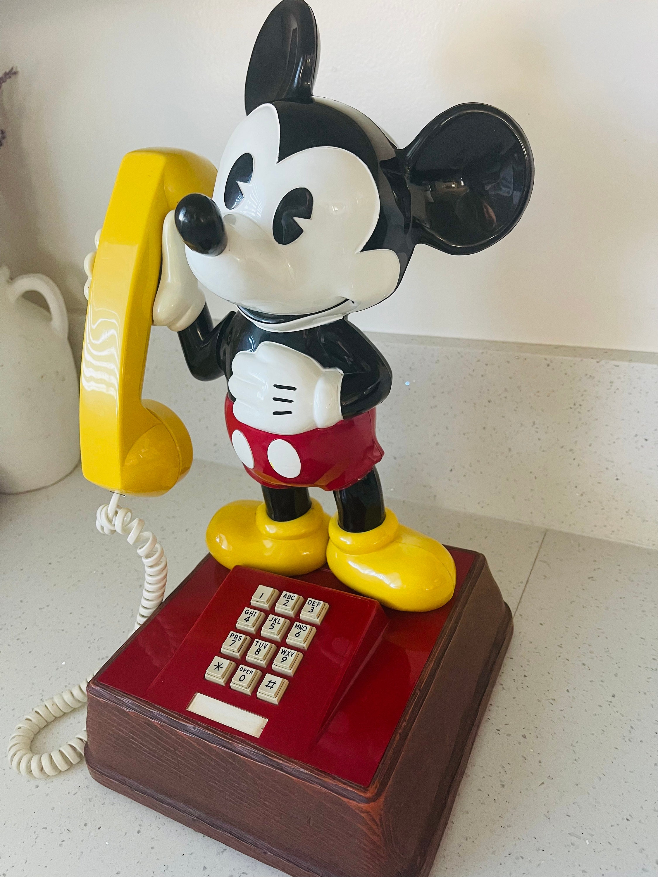 Vintage Authentic 1976 the Mickey Mouse Push Button Telephone Phone ...