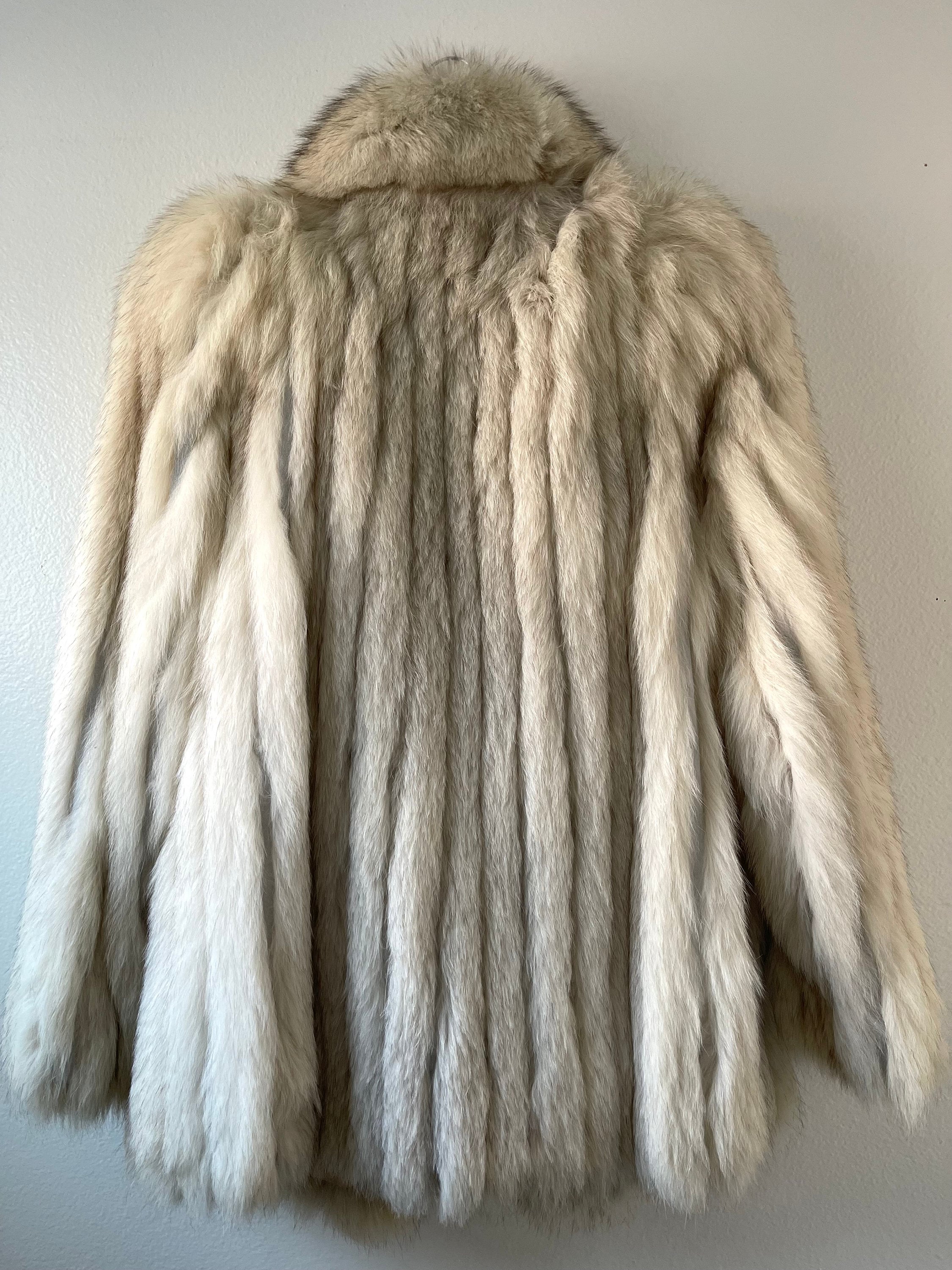 Vintage Saga Blue Fox Norway Fur Coat Jacket Made in Korea - Etsy