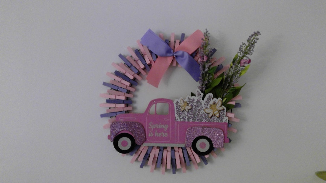 Unique Spring Clothespin Wreath - Etsy