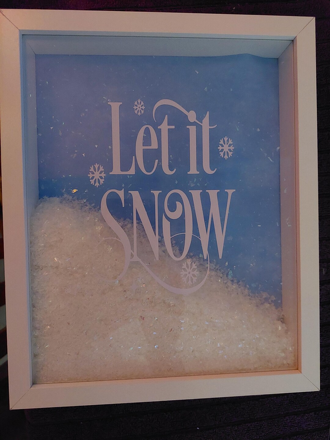 Let It Snow Christmas Shadow Box - Etsy