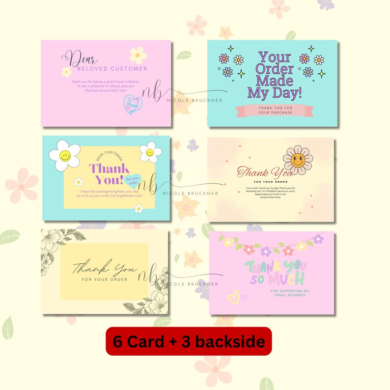 Customer Appreciation Cards Spring (thank You) - Etsy