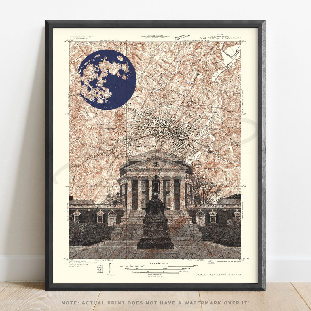 University of Virginia UVA Rotunda Art Print | Unique Gift | Virginia ...