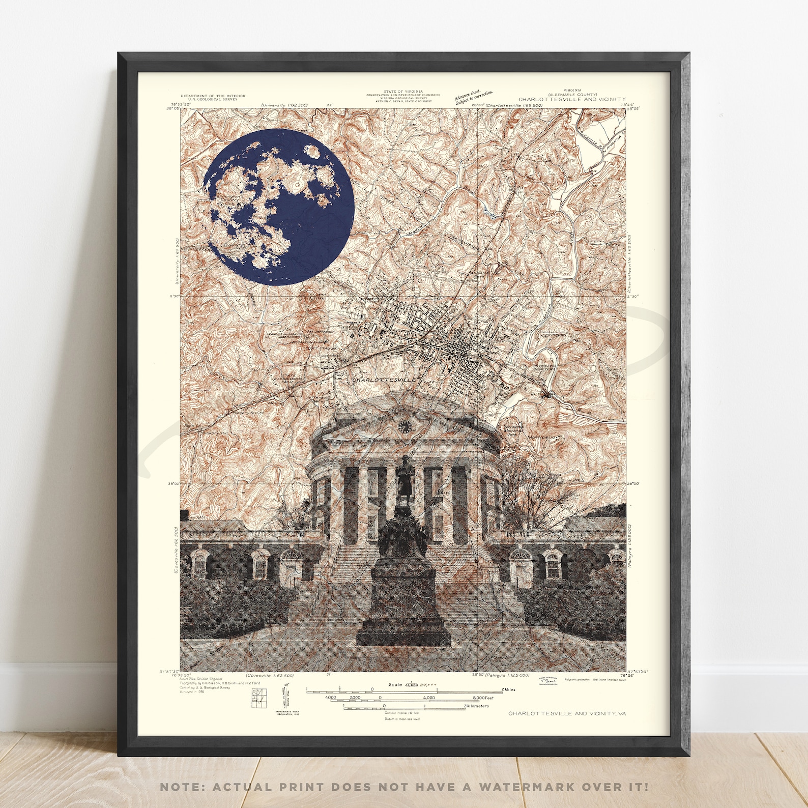 University of Virginia UVA Rotunda Art Print | Unique Gift | Virginia ...