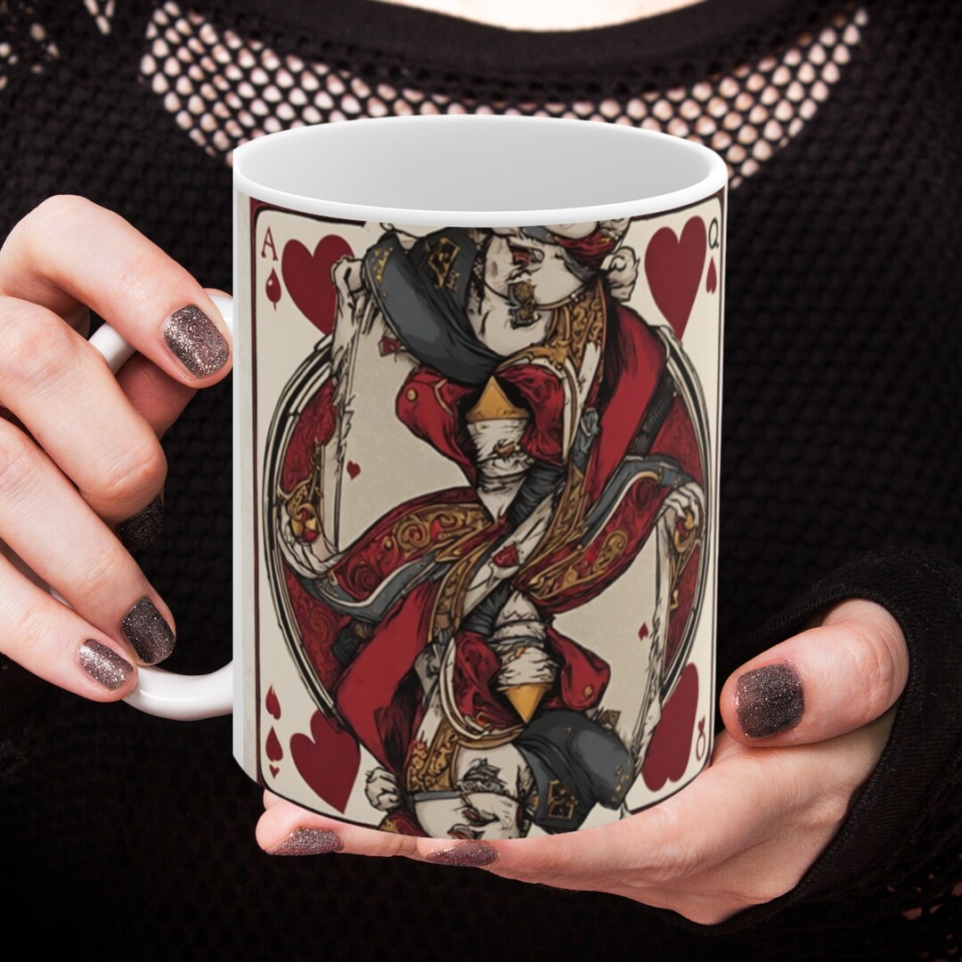 Abstract Playing Card Art Mug, Playing Card Mug, Playing Card Lovers ...