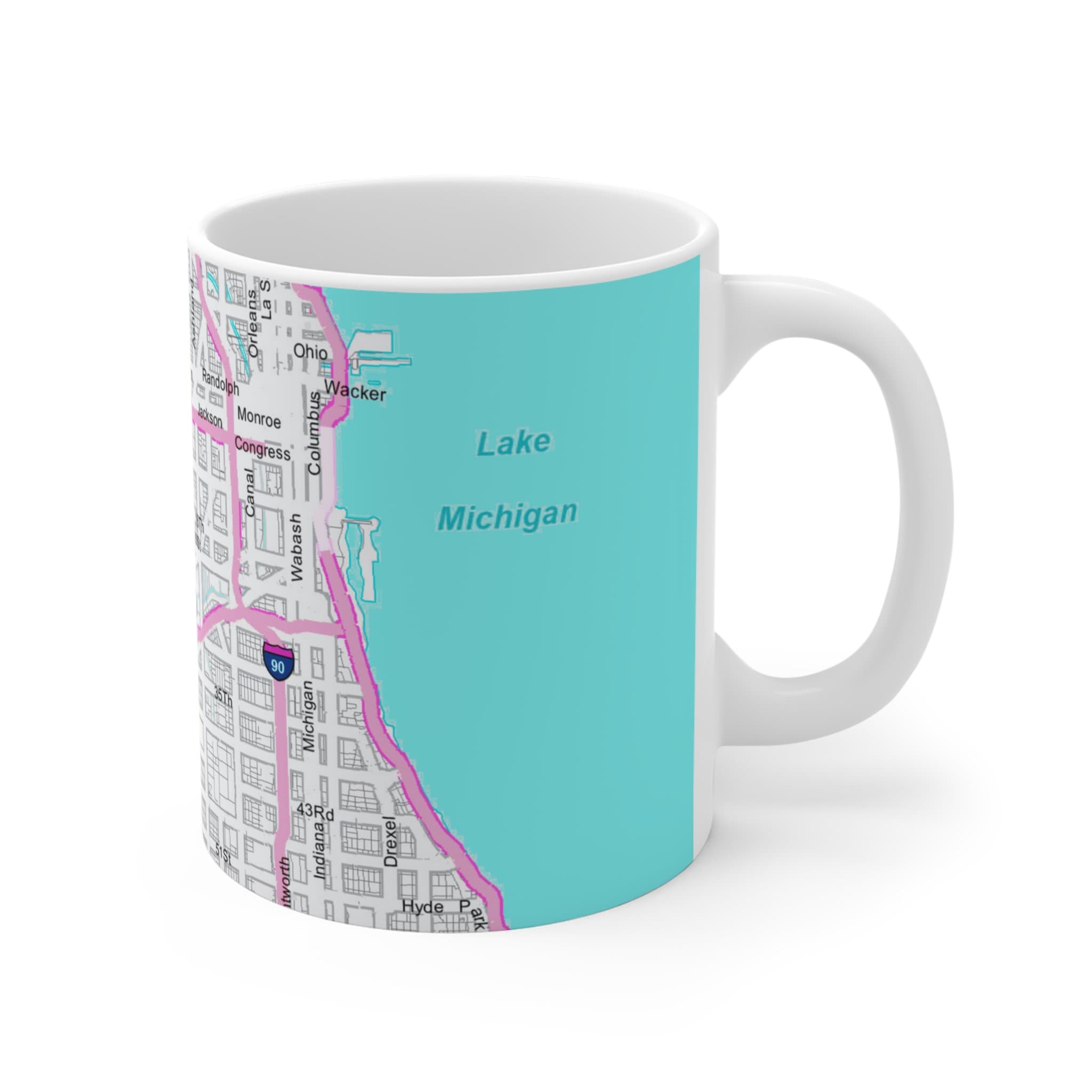 Chicago Map Coffee Mug, Maps, Chicago Lover, Travel Gift, Gift for a ...