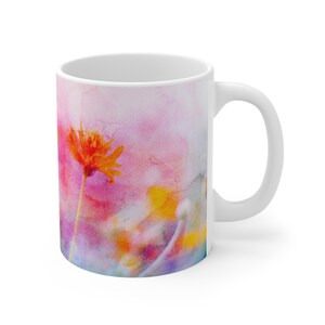 Abstract Flowers Mug, Flowers Mug, Spring Art Mug, Spring Lovers Mug ...