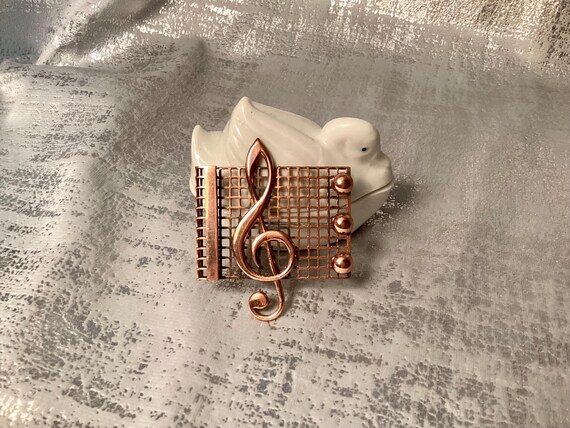 Renoir Copper Treble Clef/ musical Note Vintage Coppe… - Gem