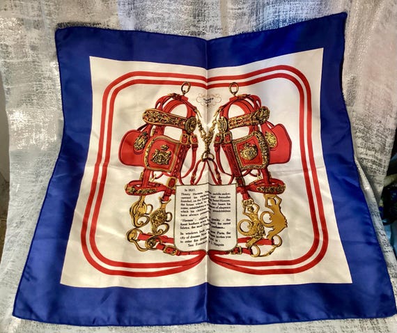 Hermes Blue Brides de Gala Vintage French Scarf Nano … - Gem