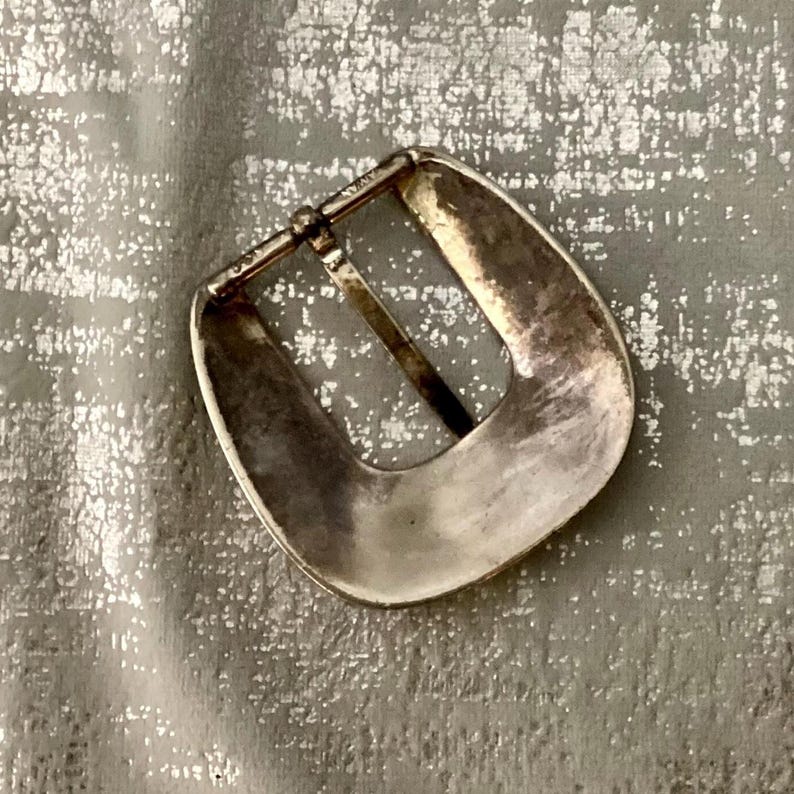 Vintage Silver Belt Buckle Marked Taiwan - Etsy