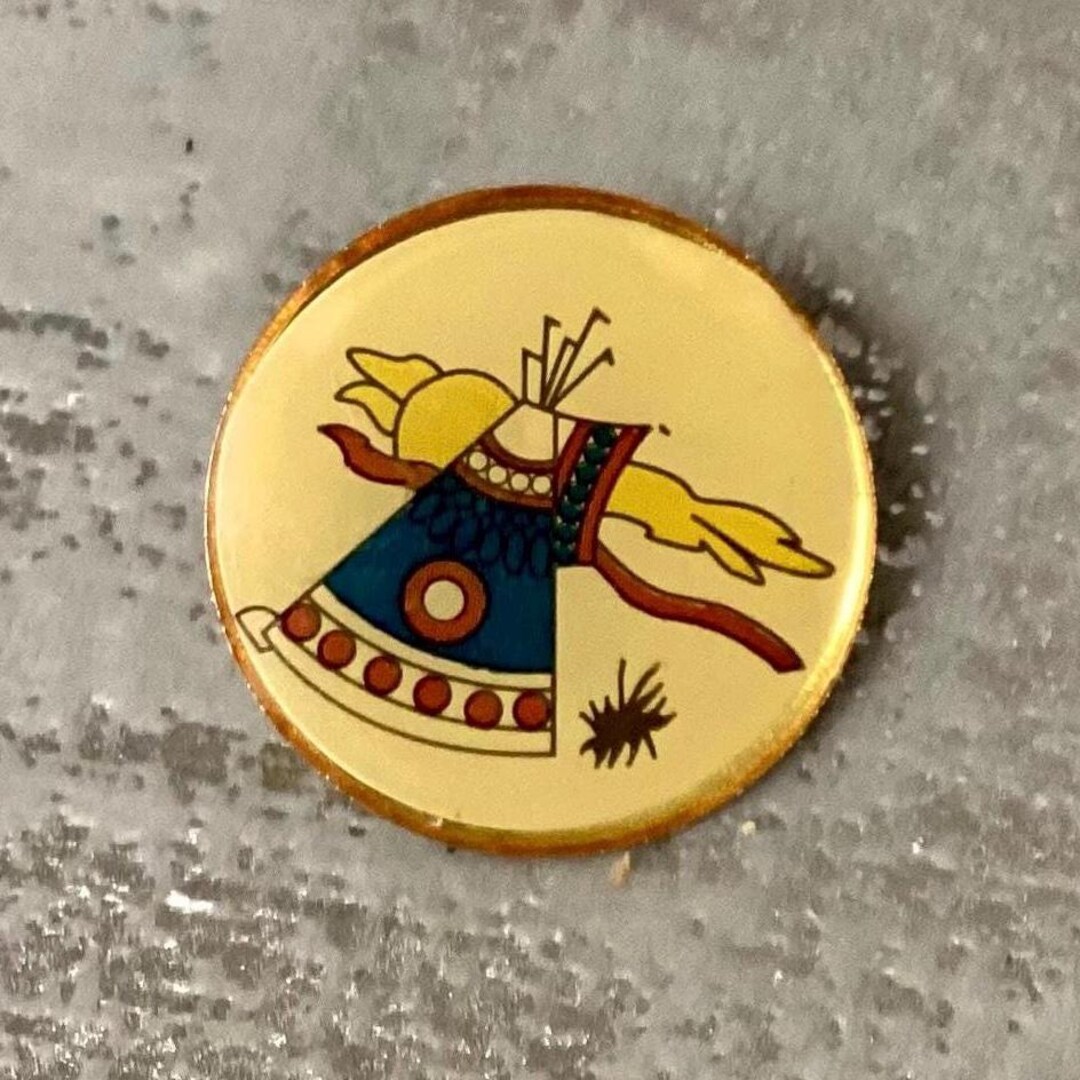 Vintage American Native American Teepee Lapel Pin - Etsy