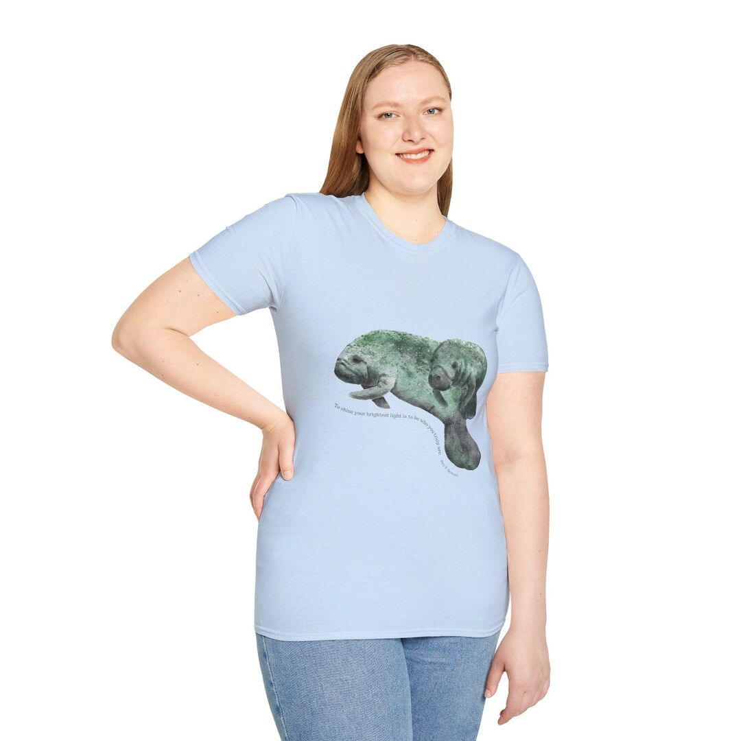 Manatee Shirt Mama and Baby Manatee Mermaid Florida Manatee Tee West ...