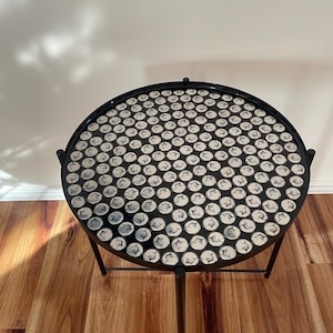 Custom Resin Beer Bottle Cap Table - Etsy