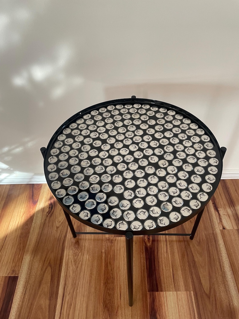Custom Resin Beer Bottle Cap Table - Etsy