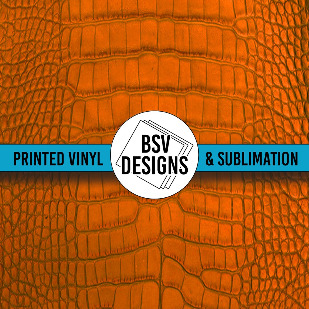 Orange Gator Pattern Heat Transfer Vinyl, Adhesive Vinyl, Sublimation ...