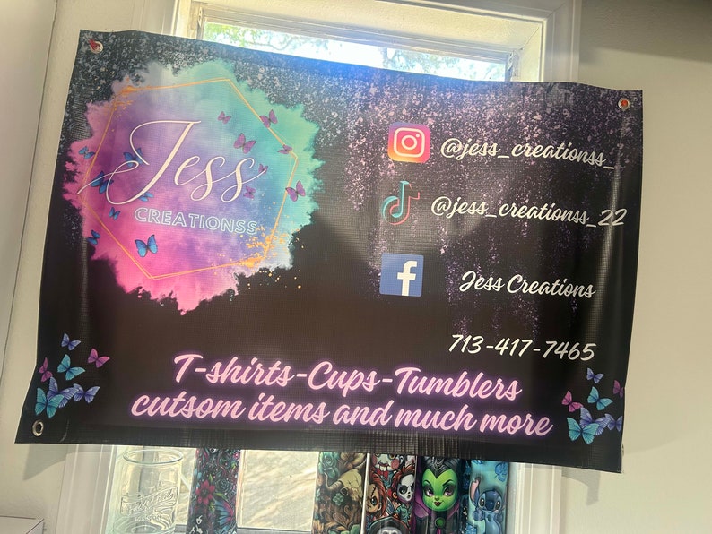 Tent Banner Full Color Custom Vinyl Banners - Free Overnight Shipping ...