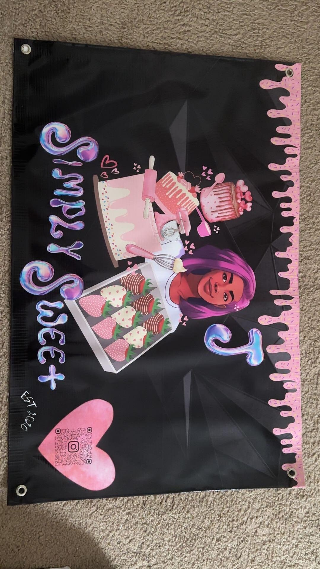 Tent Banner Full Color Custom Vinyl Banners - Free Overnight Shipping ...