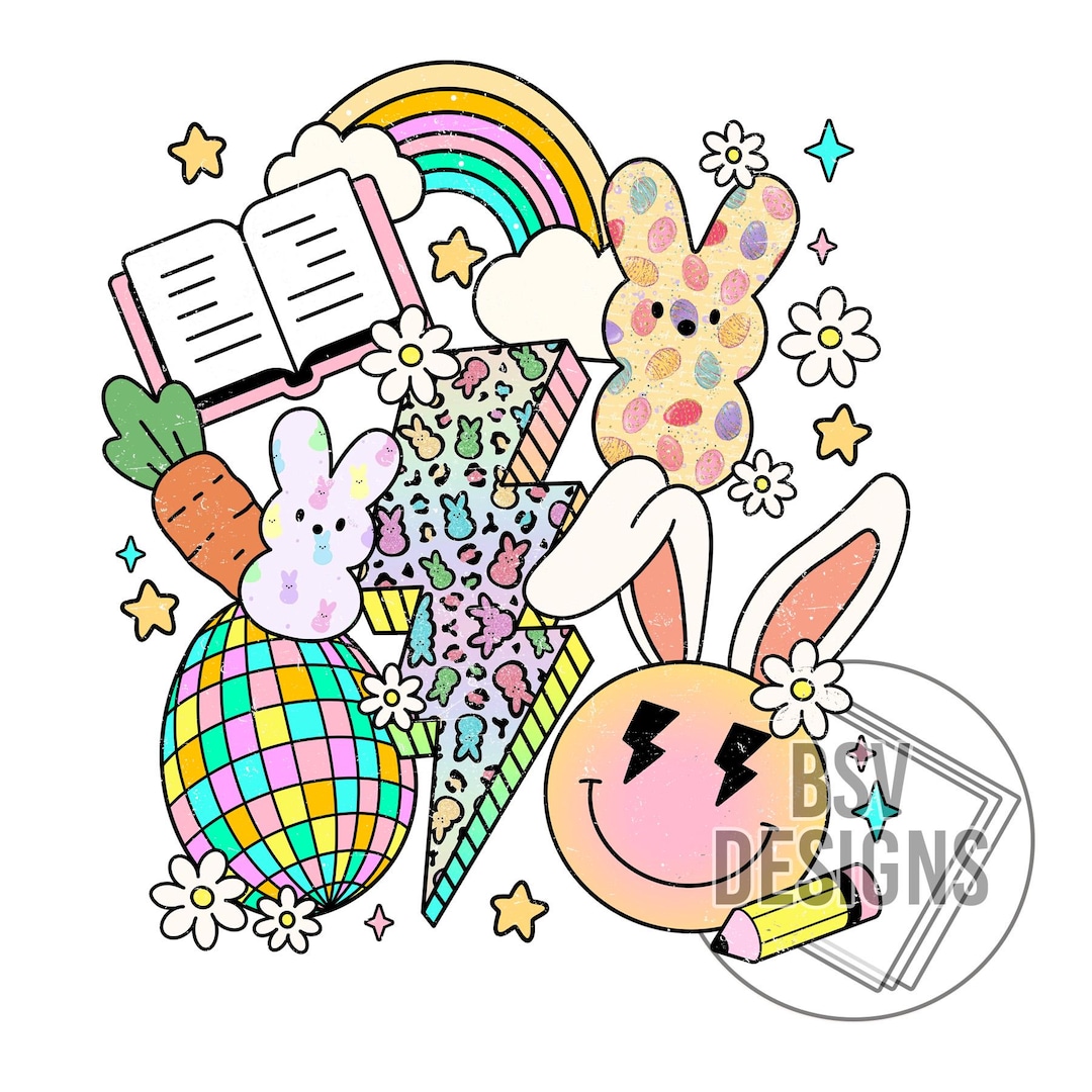 Easter Retro Dtf Transfer Iron-on Heat Transfer, DTF Transfers , Craft ...