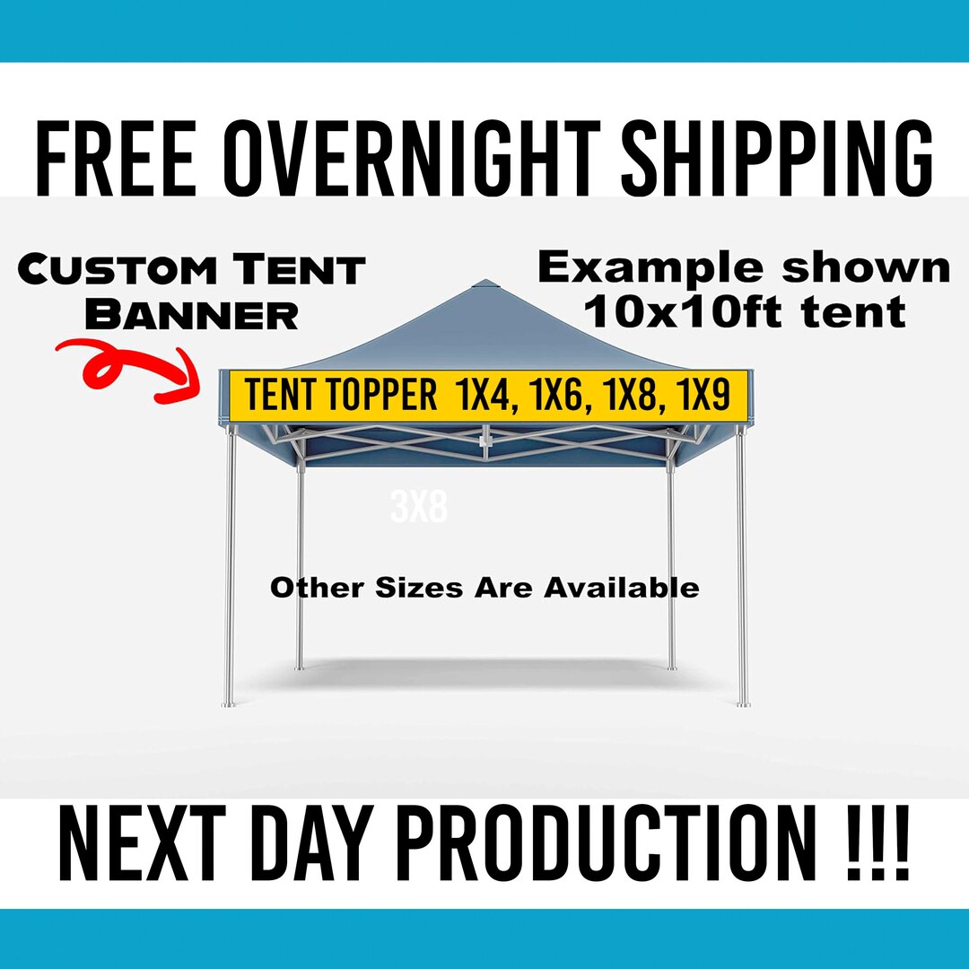 Canopy Banner Full Color Custom Vinyl Banners - Free Overnight Shipping ...