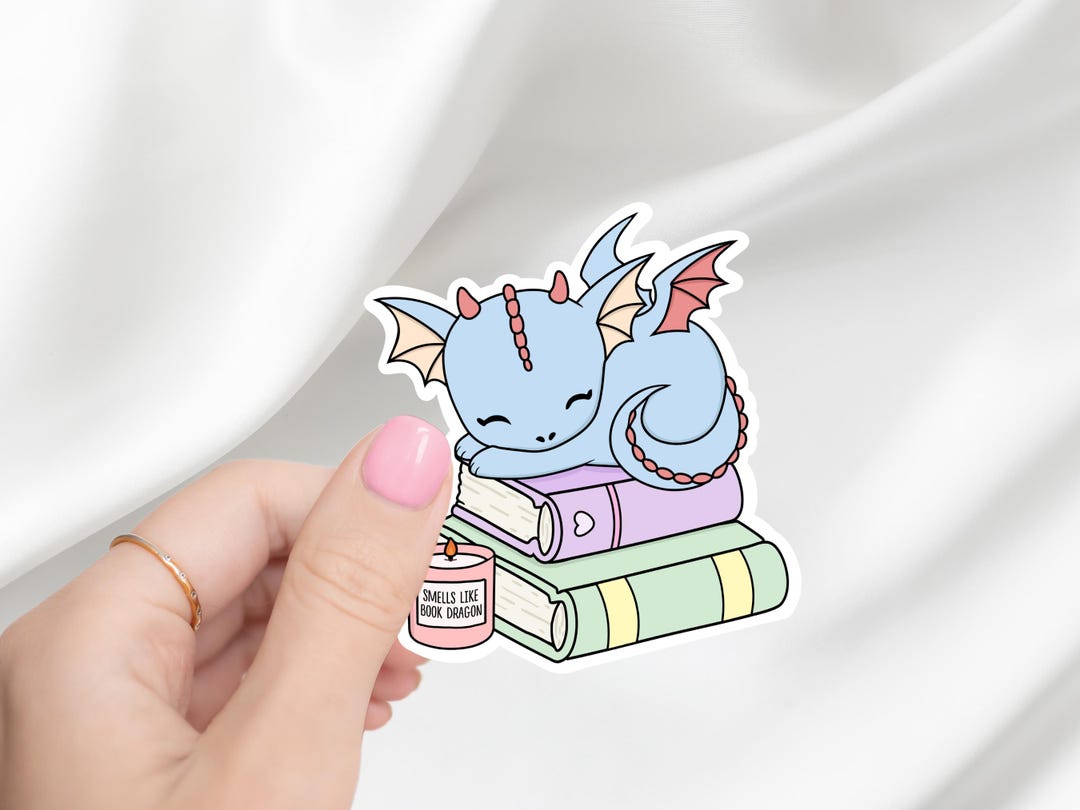 Pastel Book Dragon Sticker | Bookstagram | Fourth Wing Merch | Booktok ...
