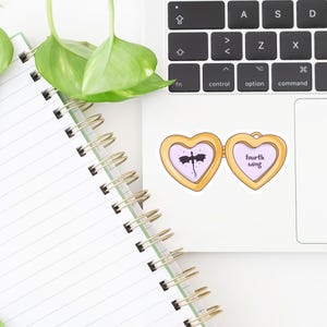 Fourth Wing Locket Sticker | Bookstagram | Fourth Wing Merch | Booktok ...