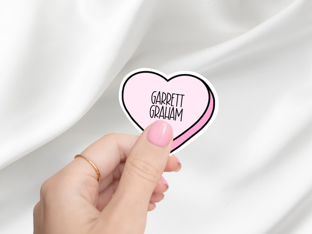 Garrett Graham Candy Heart Sticker | Bookstagram | the Deal Merch ...