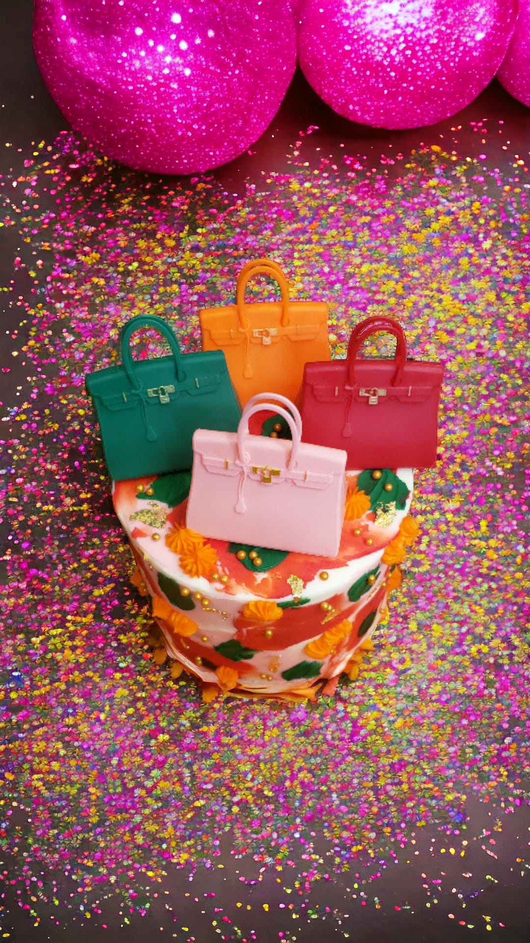 Handbag Cake Topper, Cupcake Decoration, Designer Purse Theme, Birthday ...