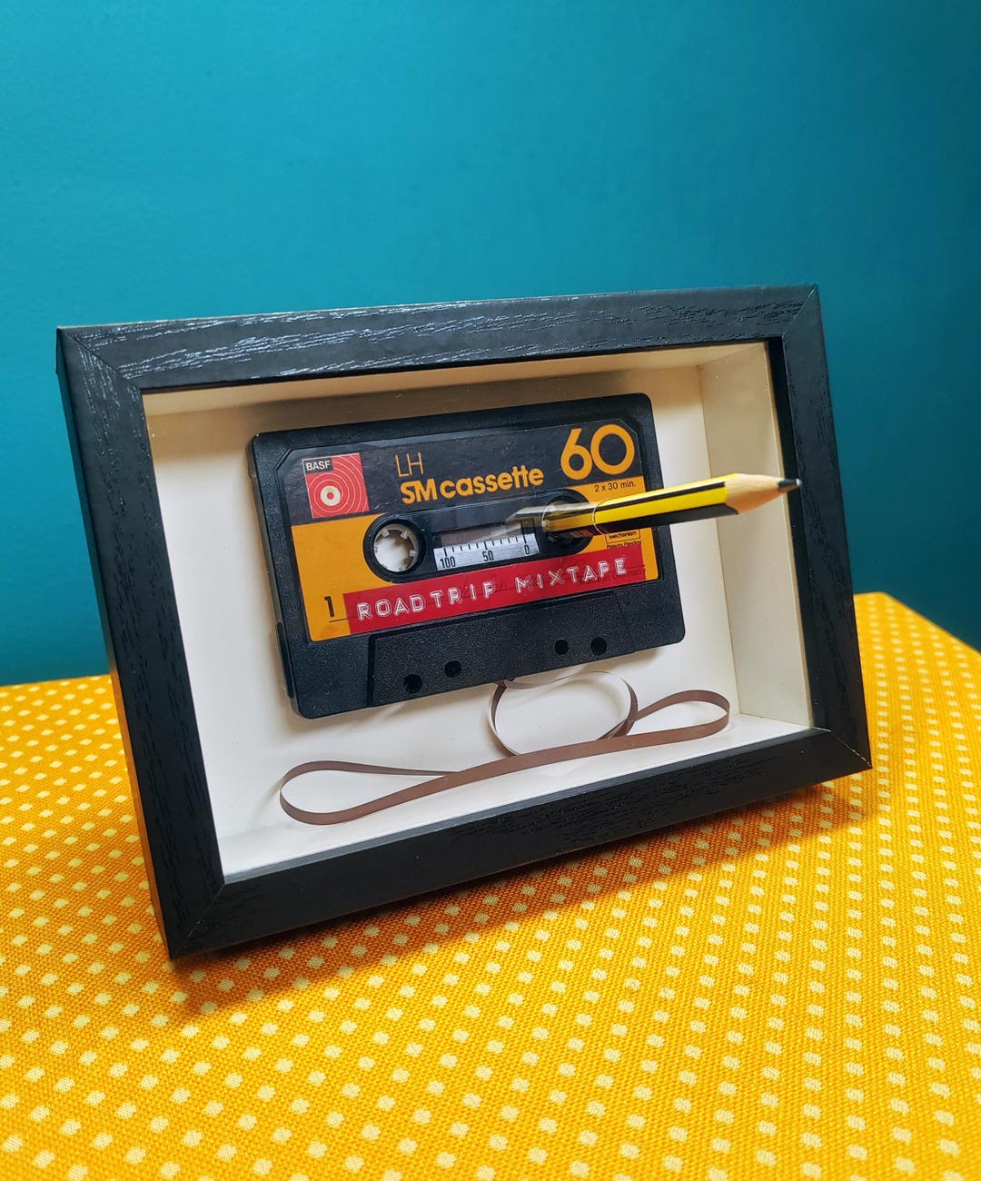 Retro Cassette Tape 3D Frame: Upcycled Mixtape Pencil Art - Etsy