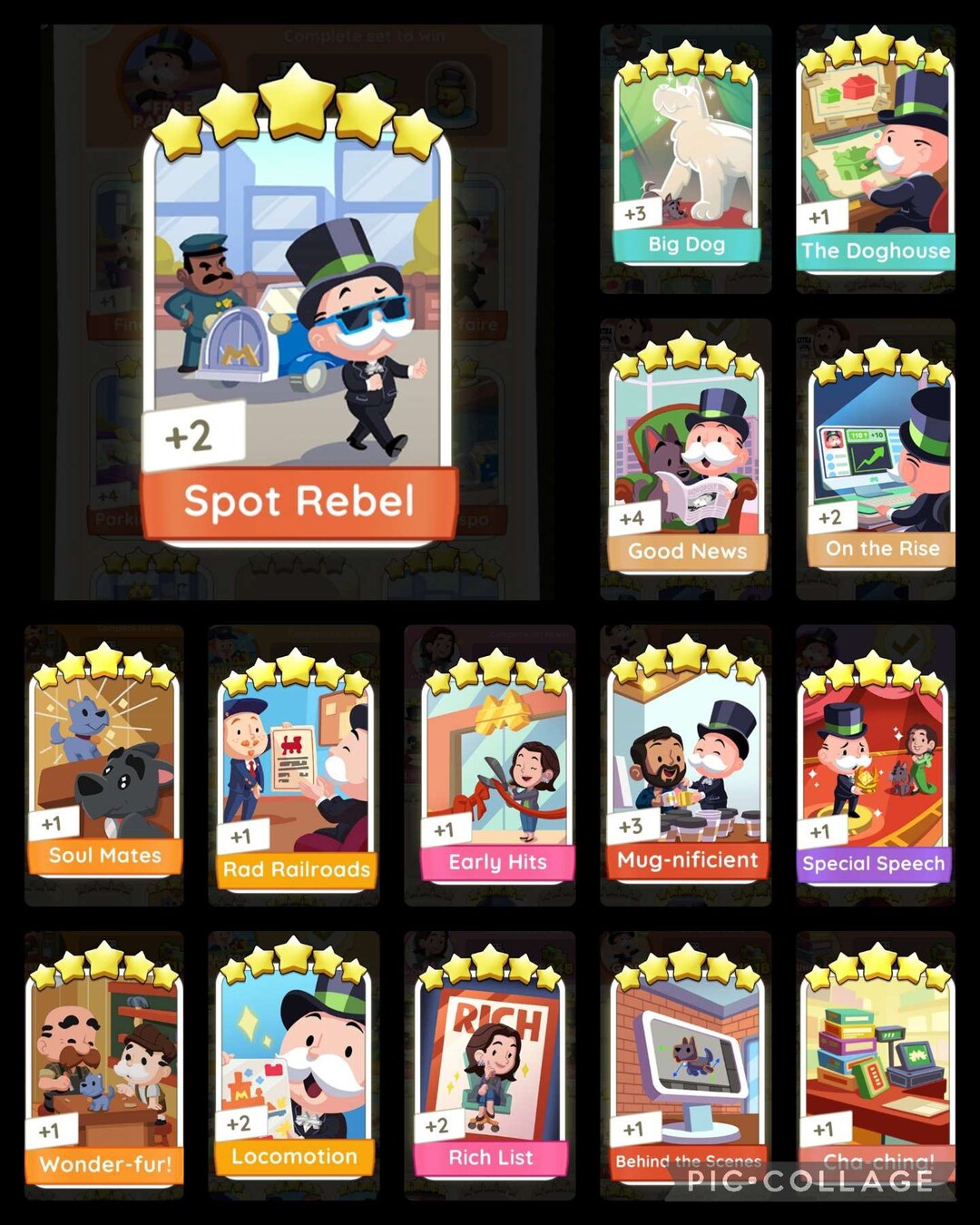 Monopoly Go Stickers Spot Rebel Wonderfur Soul Mates Mugnificient ...