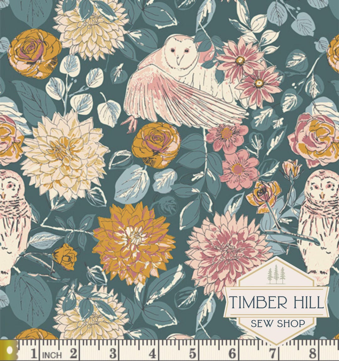 Owl Things Floral | Willow Collection by Sharon Holland for Art Gallery ...