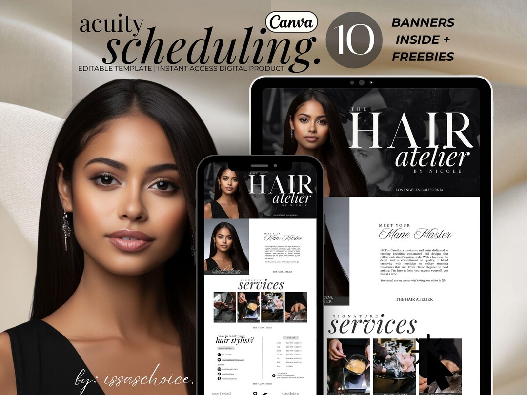 Acuity Scheduling Website Template Hair Stylist Booking Site DIY Acuity ...