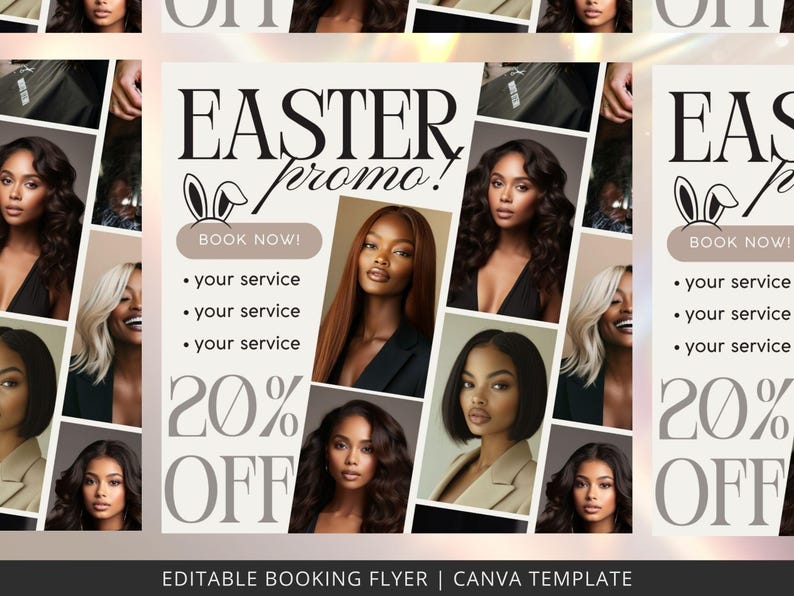 Booking Flyer Template for Easter Appointment Beauty Salon Nail MUA ...