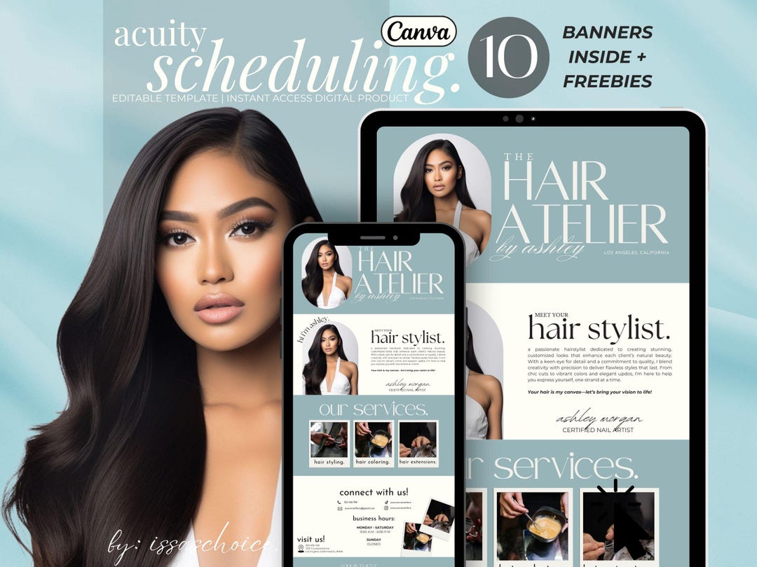 Acuity Scheduling Website Template Hair Stylist Booking Site DIY Acuity ...
