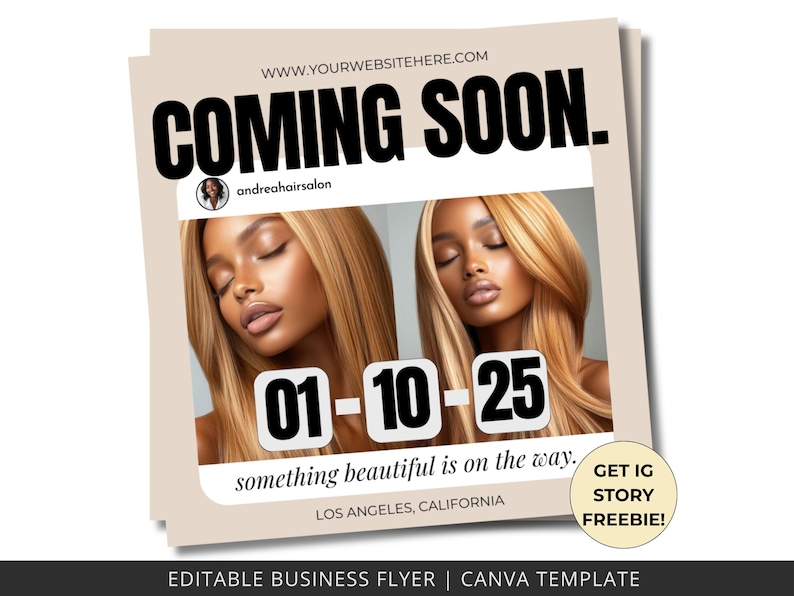 Launching Soon Beauty Salon Business Grand Opening Flyer Template ...
