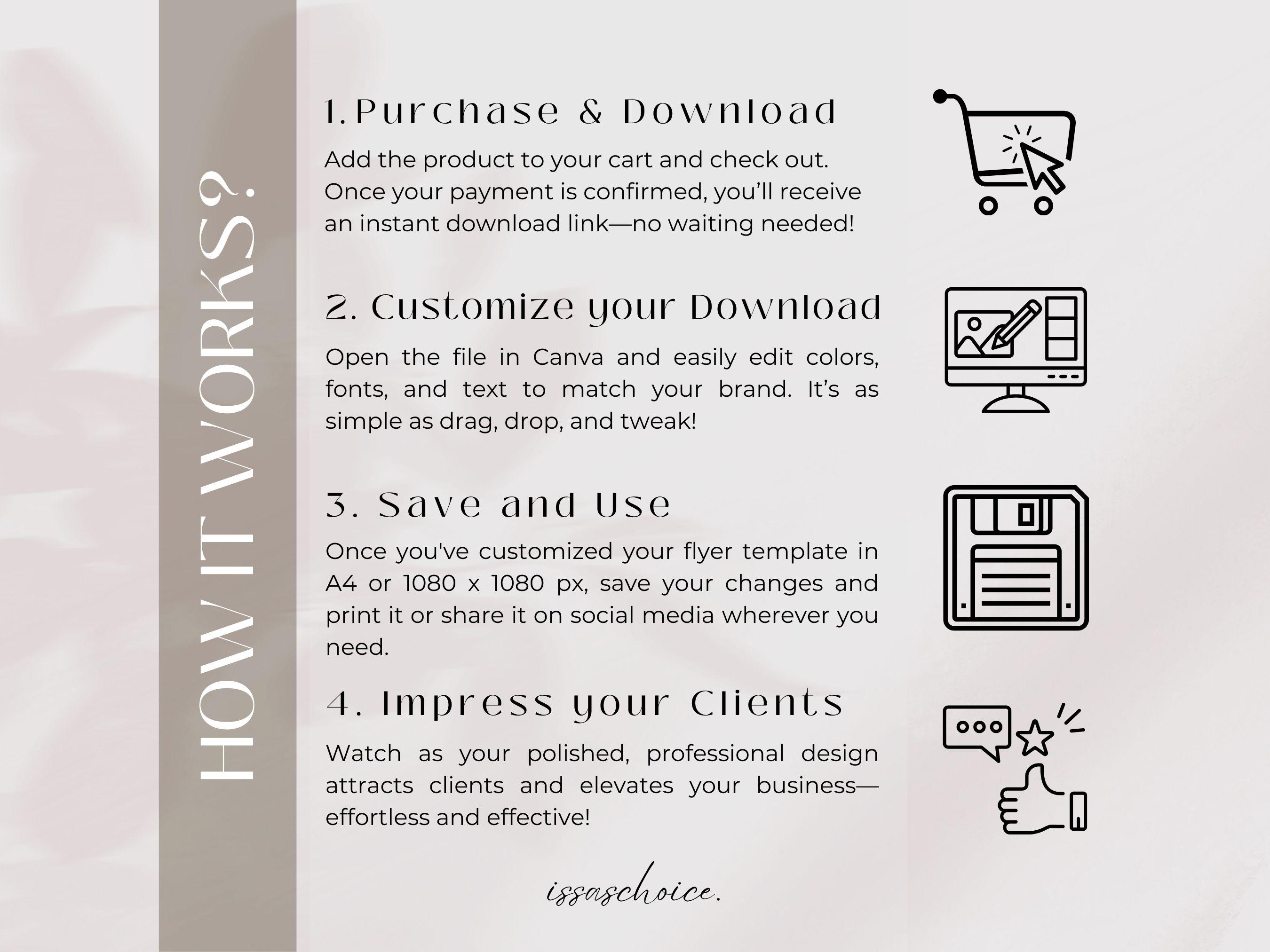 Beauty Salon Marketing Flyer Design Template for Hairstylist Nail Spa ...