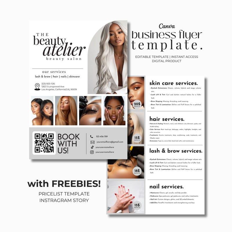 Beauty Leaflet Template - Etsy