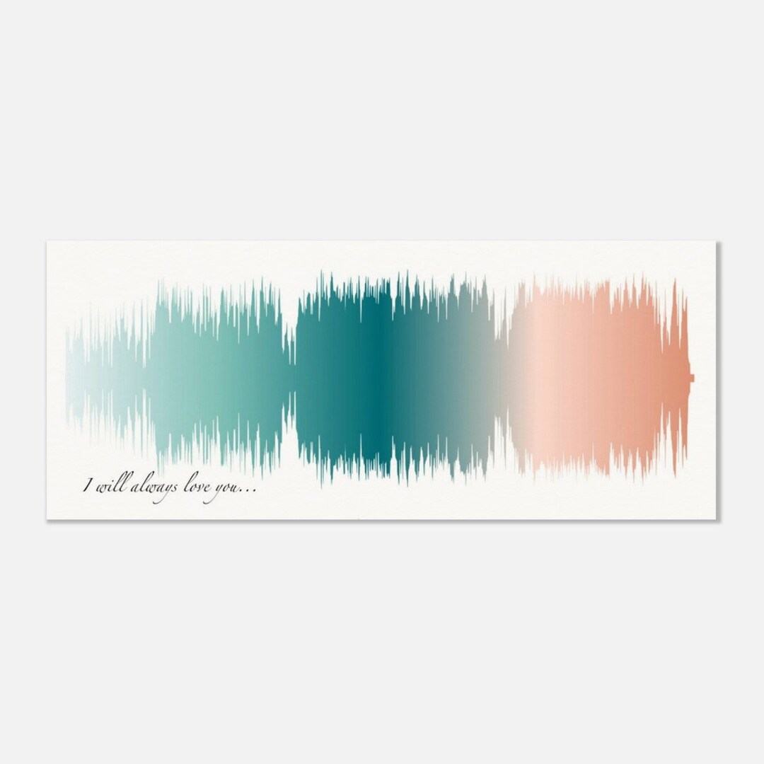 Personalized Voice Wave Art Print, Custom Gift, Voice or Song Poster ...