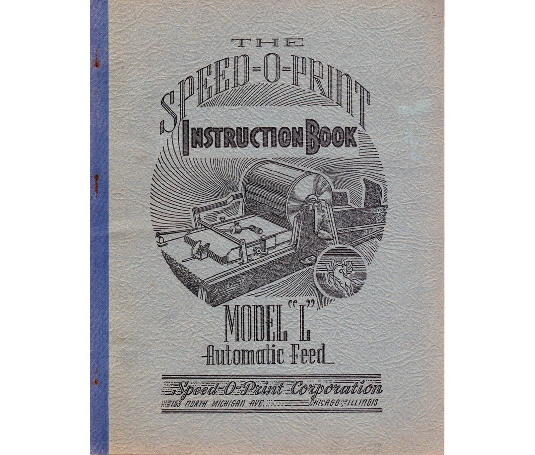 Digital User Manual for a Speed-o-print Model L Mimeograph Printing ...