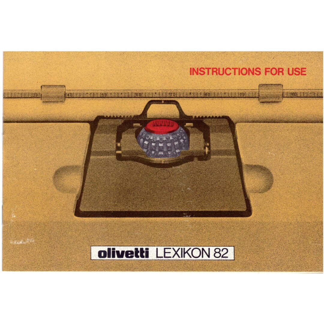 Digital User Manual for an Olivetti Lexikon 82 Desktop Electric ...