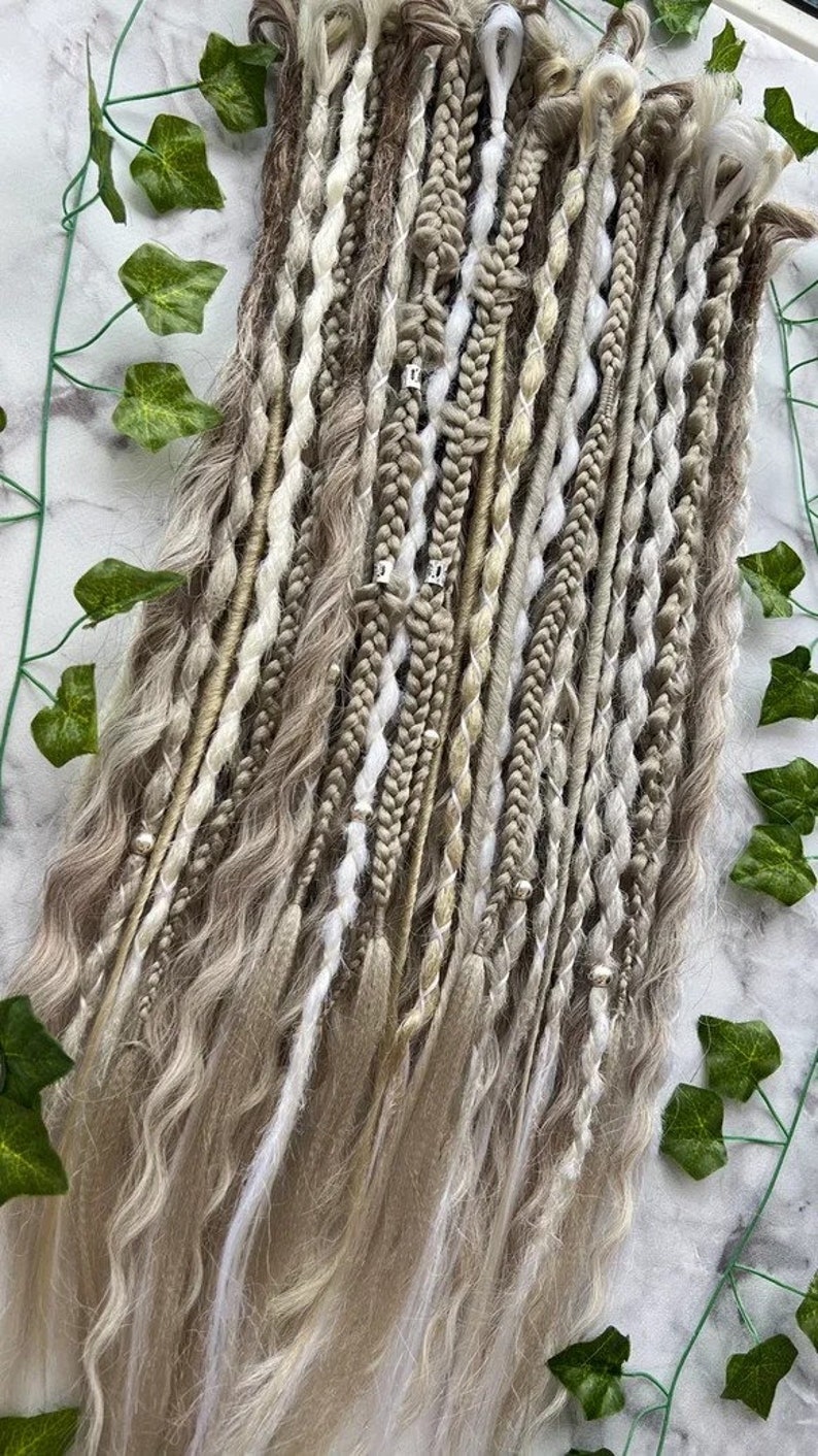 Dreadlocks Set viking in Scandinavian Style, Lush Curls & Textured ...