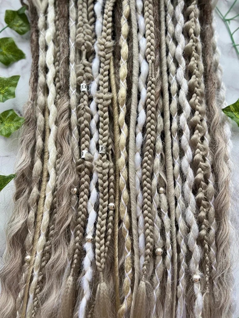 Dreadlocks Set viking in Scandinavian Style, Lush Curls & Textured ...