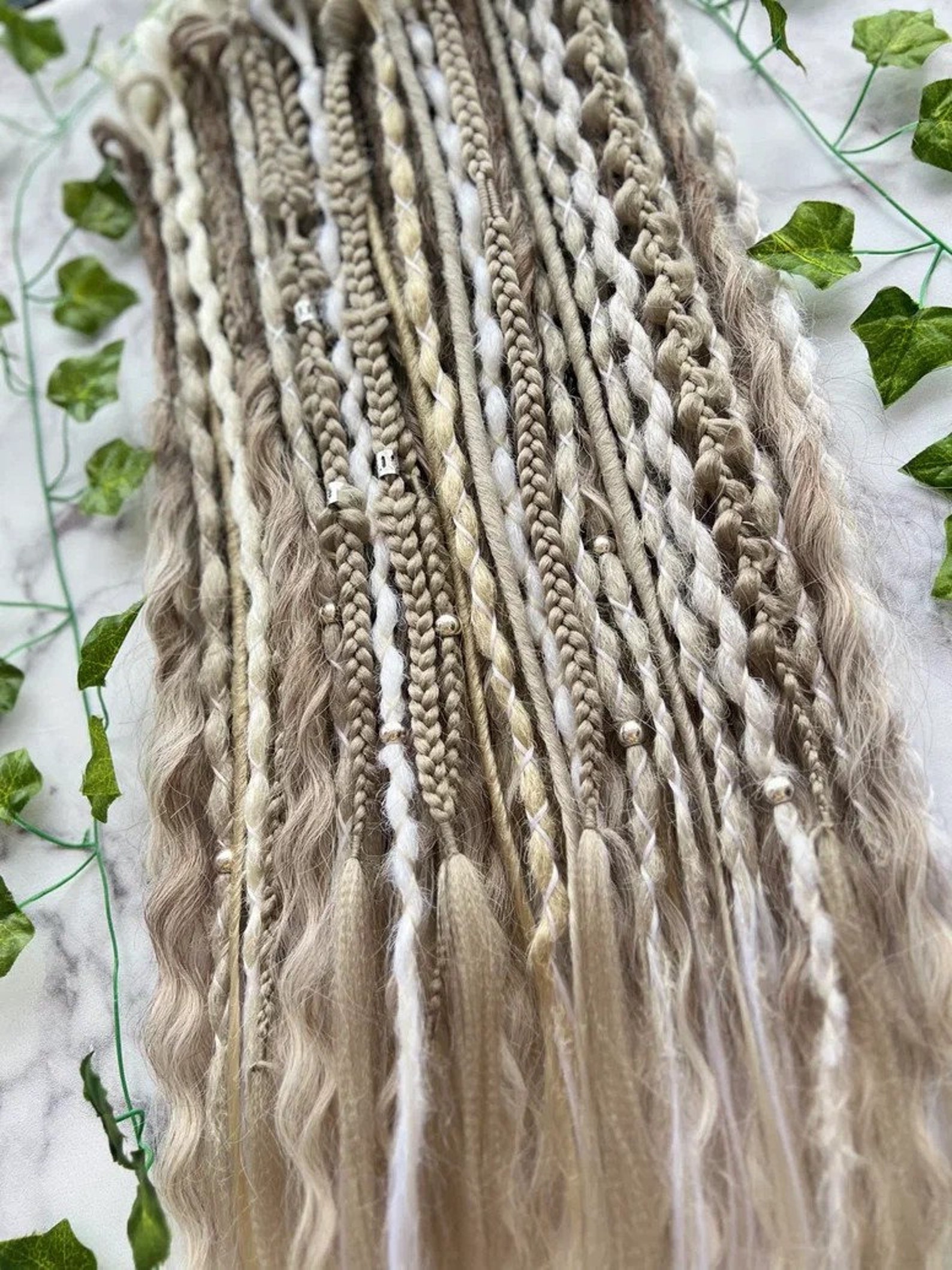 Dreadlocks Set viking in Scandinavian Style, Lush Curls & Textured ...